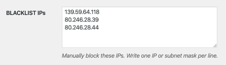 How to blacklist an IP